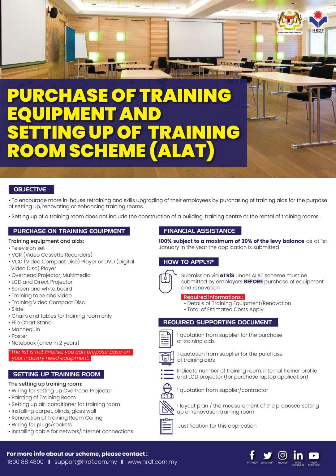 PURCHASE OF TRAINING EQUIPMENT AND SETTING UP OF TRAINING ROOM SCHEME ...
